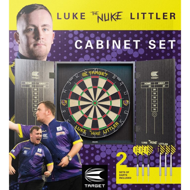 Target Dartboard Cabinet Set – Luke ‘The Nuke’ Littler | The Darts Shack